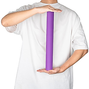 LeZakaa Purple Wrapping Paper Roll - Fluorescent Neon Solid Color Paper for Birthday, Valentine's, Mother's Day, Holiday - 17 inches x 32.8 Feet (47.23 sq.ft.)