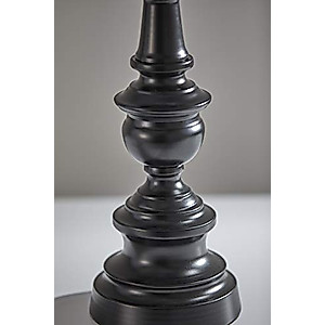 Adesso 1591-01 Classic Set Containing Matching Floor Two Table Lamps, 16" x 16" x 60", Black