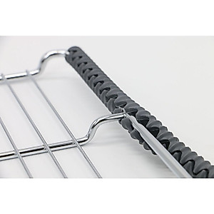 4PCS Silicone Oven Rack Protectors Heat Resistant Protection Toaster Baking Edge Shields Prevent Burns (Black)