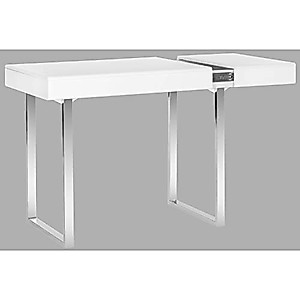 Safavieh Home Collection Berkley Desk, White/Chrome