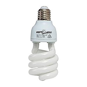 REPTI ZOO UVB Reptile Light Energy Saving Lamps UVB Bulb Spiral Compact 26 W UVB 5.0 Reptile Heat Lamp Light Bulb Fit for Rainforest Type Reptile/Snake/Lizard/Insect/Turtle/Tortoise