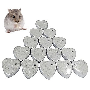 kathson 15 PCS Hamster Chew Toys Teeth Grinding Lava Block Mineral Stone Calcium Chewing Toy for Chinchillas Rabbit Bunny Guinea Pig Gerbil