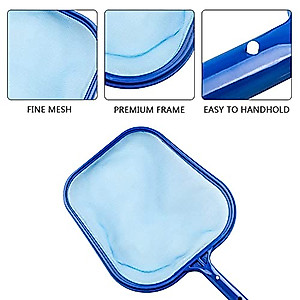 CREPRO Swimming Pool Nets, Professional Cleaning Pool Rakes/Fine Mesh Leaf Skimmers Rake Net for Removing Debris