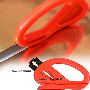 14PCS Car Wrap Kit, Car Window Film Tools Vinyl Wrap Tool Kit Windshield Tint Squeegee Glove Magnet Fixer Film Cutting Knife Film Film Edge Scraper Set