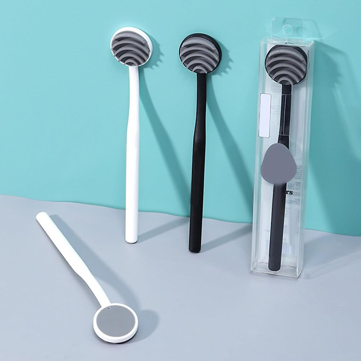 EXCEART 5pcs scraper tool silicone spatula cleaning brush household brush cleaners for adults breath freshening cleaners scrubber 2 in 1 gel cream plastic