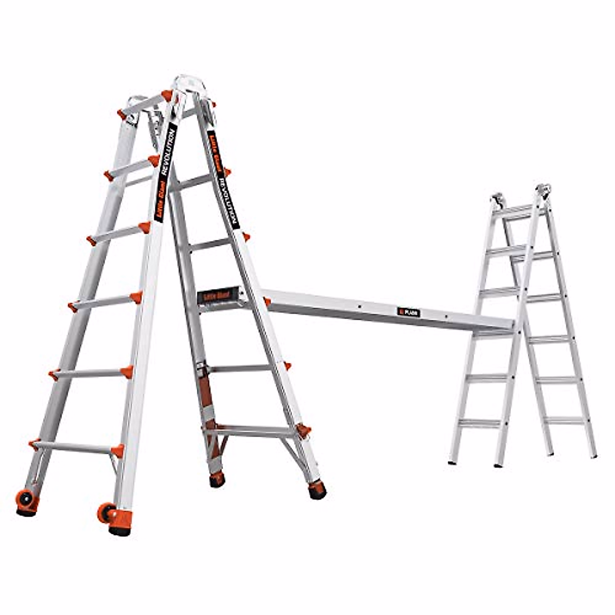 Little Giant Ladders, Revolution with Ratchet Levelers, M26, 26 ft, Multi-Position Ladder, Ratchet™ leg levelers, Aluminum, Type 1A, 300 lbs weight rating (12026-801)
