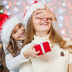 Enamel Christmas Tree Brooches & Pins for Women - Holiday Gifts with Rhinestones