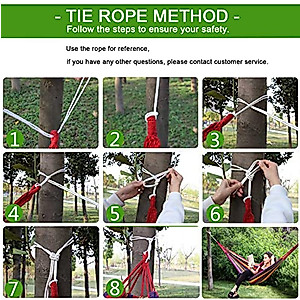 Garden Hammocks Comfortable Fabric Hammock Portable with Carrying Bag for Outdoor Patio Yard Backyard, Beach, Camping Travel, Load Capacity Up to 550 Lbs Canvas Cotton Hammocks (Rainbow)