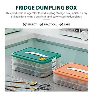 DOITOOL Refrigerator Drawer Organizer Refrigerator Food Storage Box Box Crisper Plastic Ravioli Plate Dumpling Organizer Box Fridge Egg Organizer