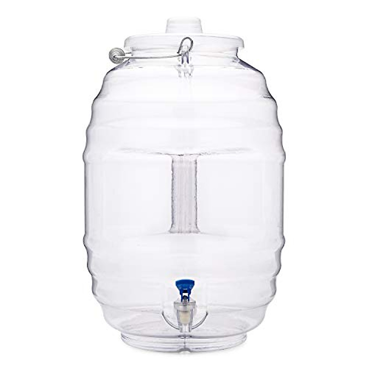 CHAMPS 5 Gallon Jug with Lid and Spout - Aguas Frescas Vitrolero Plastic Water Container - 5 Gallon Drink Dispenser - Large Beverage Dispenser Ideal for Agua fresca and Juice - Drink Jar Containers