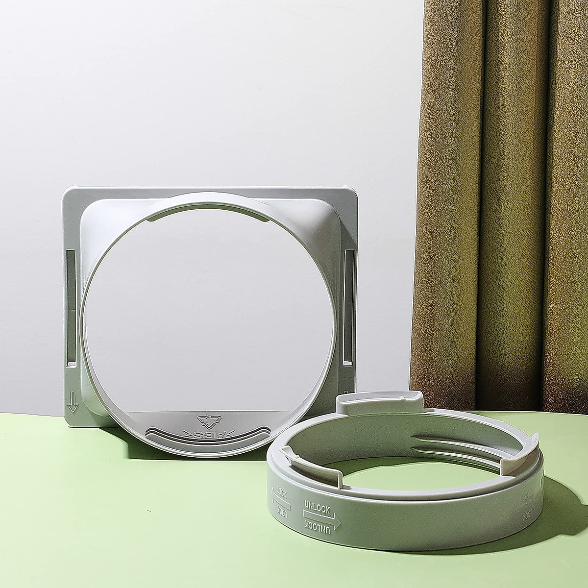 2 Pieces Portable Air Conditioner Hose Connector Window Adapter Exhaust Hose Connector Coupler Tube Connector Mobile Air Conditioning Accessories for Mobile Air Conditioning Exhaust Hose, 2 Sizes