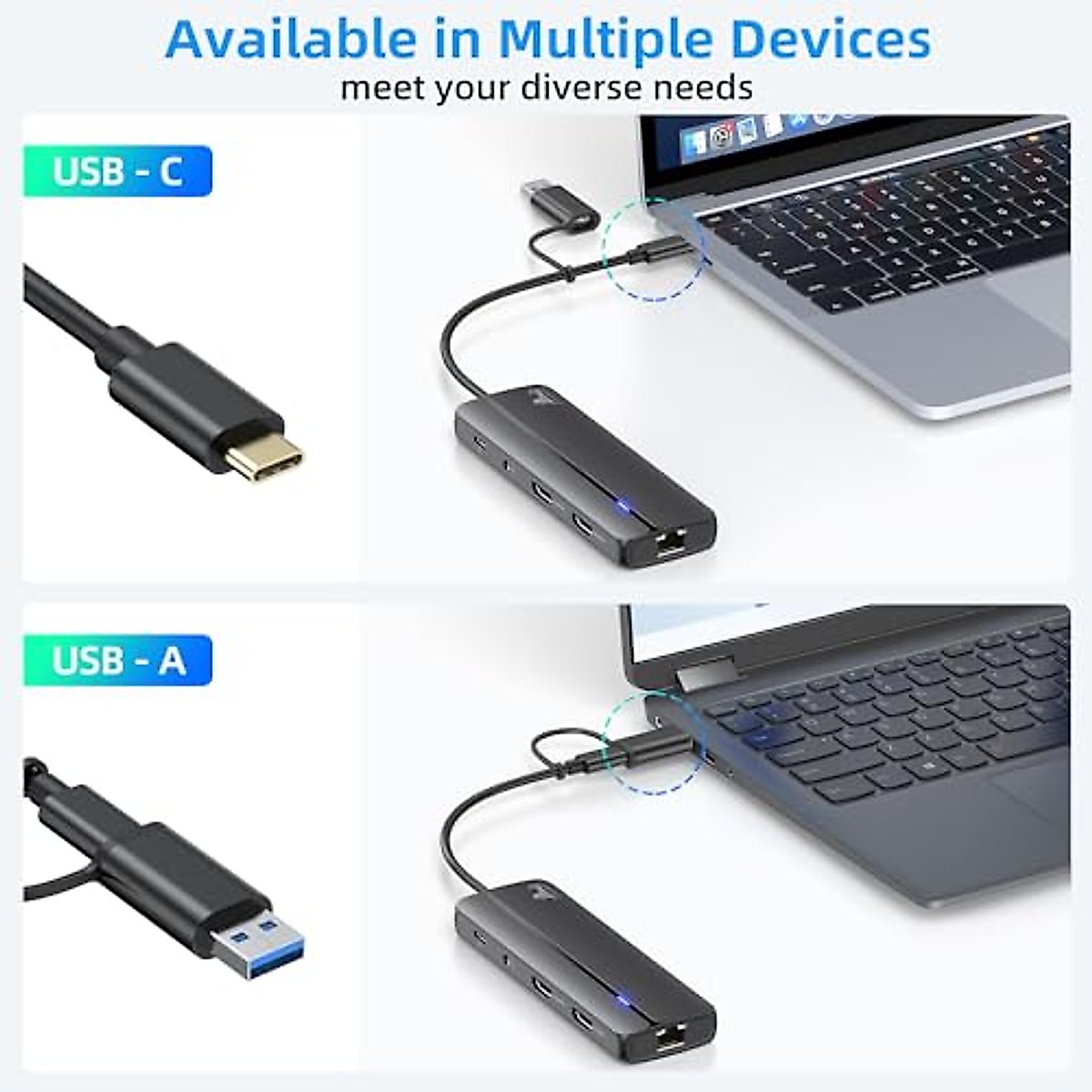USB C Laptop Docking Station Dual Monitor,4K USB C Triple Display Docking Station,with Ethernet,3USB3.0,2 USB2.0,PD,USB C Port,SD/TF