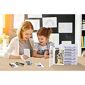 4" x 6" Photo Storage Boxes, Photo Organizer Cases Craft Keeper Picture Storage Containers Box for Photos - 10 Pack (Clear)