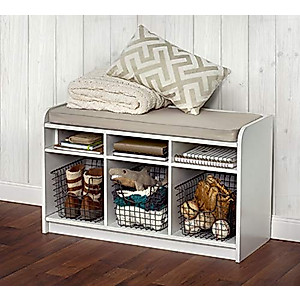 Spectrum Diversified Scoop Wire Basket, Vintage-Inspired Steel Storage Solution for Kitchen, Pantry, Closet, Bathroom, Craft Room & Garage, Small, Industrial Gray