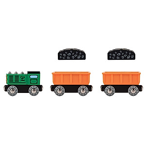 Hape Railway Diesel Freight Train| Freight Wagons with Loads Magnetic Connection Train for Kids