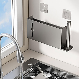 KATAZO Convenient Kitchen Cabinet Organiser for Foil and Sandwich Bags Cupboard Door Storage Box Wall Mounted Bathroom Rack