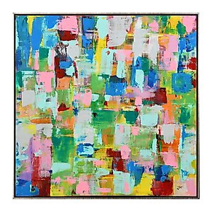 Framed wall art Hand Painted Abstract Oil Painting Wall Art Modern Wall Decor for living room, bedroom, kitchen, hallway, office, dining room, bar