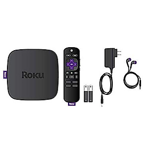 Roku Ultra LT 4K/HDR/HD Streaming Player with Enhanced Voice Remote, Ethernet, MicroSD with Premium 6FT 4K Ready HDMI Cable (Renewed)