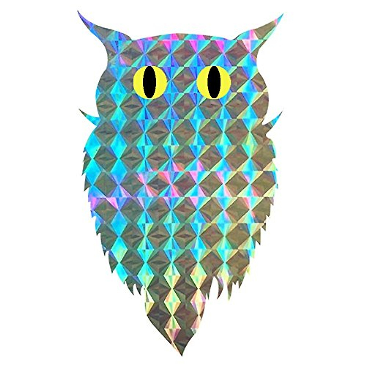 Pop Resin Glitter Owl Window Decals Reflective Owl Decoy Scare Birds Away Stickers - Self Adhesive Owl Sticker Scares Decals Ornamental Decorative Window Decor 100 pcs