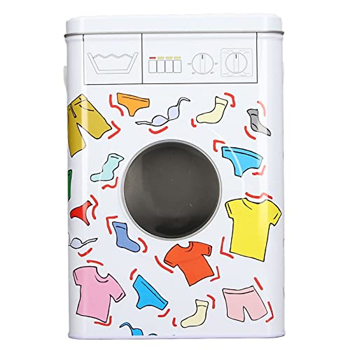 Laundry Detergent Container, Powdered Laundry Detergent Container with Perspective Window Lid Laundry Detergent Powder Storage Tin Box, Washing Machine Appearance Large Capacity Storage Box