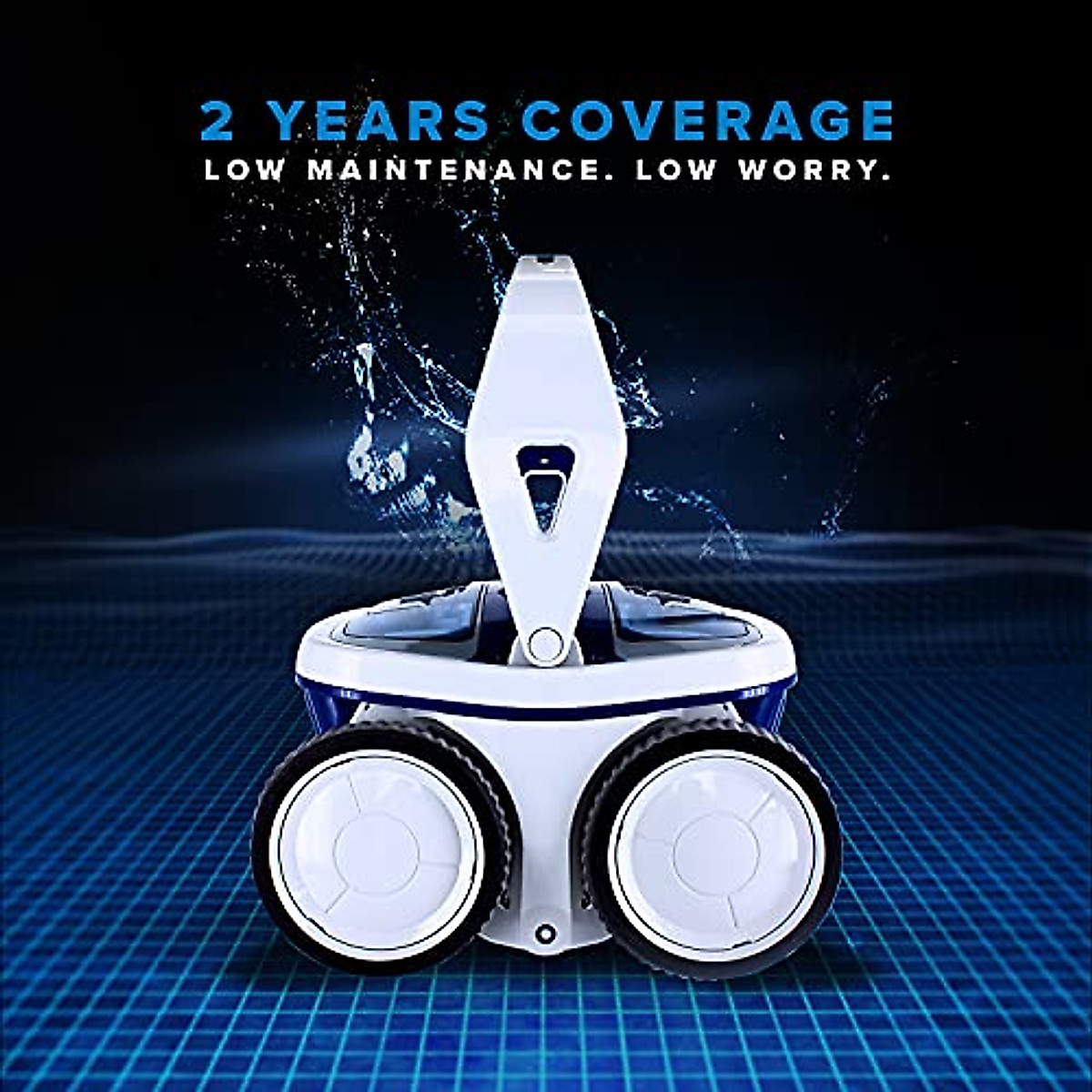 Aquabot X4 Robotic Pool Cleaner with Active Scrubbing Brush, AutoX Pool Mapping, Dual High Capacity Filters, Wall Climbing, and 2 Year Warranty