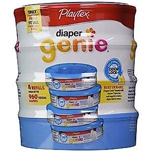 Playtex Diaper Genie Disposal System Refills, 240 Count (Pack of 4)