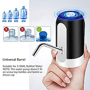 5 Gallon Water Bottle Dispenser, USB Charging Water Bottle Pump, Portable Water Dispenser Pump for Camping