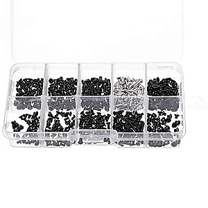 500Pcs for Laptop Notebook for Computer Screw Kit Set for IBM Hp Dell for Lenovo Samsung Sony Toshiba Gateway Acer - (Size: M2/ 3mm/ Black) SCRW-036346