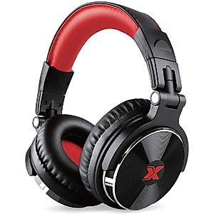 XPIX Pro DJ Headphones Closed Back Over Ear Stereo Monitor Headphones, For Monitor & Mixing, Single Side, Dual Source Monitoring
