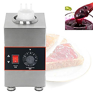Commercial Sauce Warmer,Electric Pump Dispenser, Sauce Bottle Warmer Food Sauce Warmer Heater,Jam Heat Preservation Machine Multifunction Butter Cheese Fondue Warmer (1 Bottles 80W)