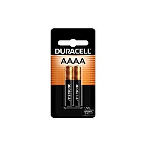 Duracell AAAA 1.5V Ultra Photo Alkaline Batteries, 2 Count Pack, AAAA 1.5 Volt Alkaline Battery, Long-Lasting for Cameras, Glucose and Blood Monitors, and More