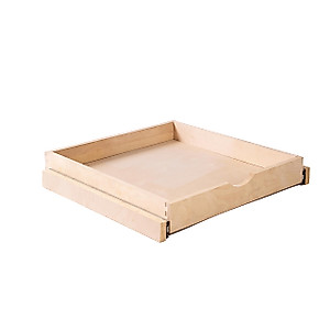 CabinetRTA Soft Close Assembled Ready Slide Out Cabinet Shelf Pull-Out Wood Drawer Storage 16.5"(W) x 21.25"(D) X 4"(H), Soft-Close Rail with Spacer(4 steps to install)