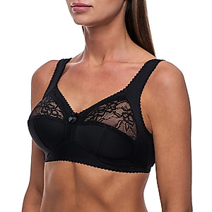 frugue Wireless Comfort Sleep Plus Size Bra Black US 40 C