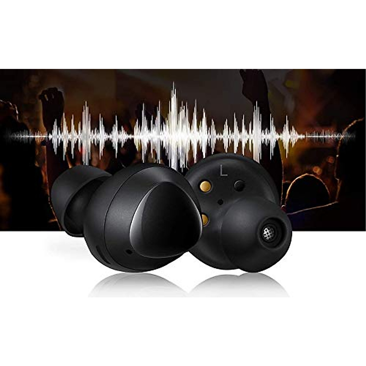 Zotech 8 Pair Eartips Set Anti Slip Earhooks Kit for Samsung Galaxy Buds 5 Pairs Silicone Earbud Eartips XS/S/M/L/XL, 3 Pairs Earhooks S/M/L (Black)