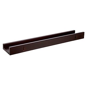 kieragrace Edge Picture Frame Floating Ledge, 23" x 4", Espresso