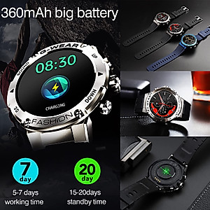 Smart Watches for Men Activity Fitness Tracker Smartwatch with Bluetooth Call Blood Pressure Heart Rate SpO2 Sleep Monitor Pedometer Waterproof Sport Watches Compatible with Android iOS Phone…