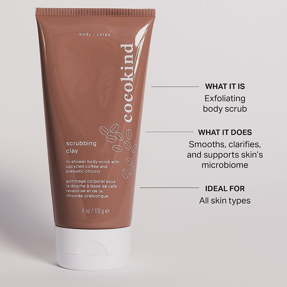 Cocokind Scrubbing Clay, Exfoliating Body Scrub and Body Wash, Brightening Body Scrub and Body Exfoliator, Coffee Body Scrub, Body Skin Care Products