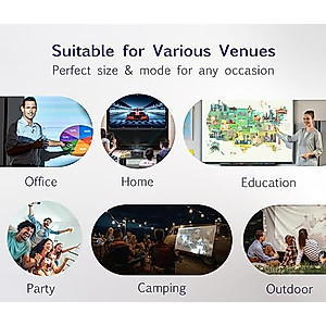 UVISION Native 1080P Full HD Wireless Projector, Keystone Correction and Dust-Proof Design, Home Theater & Office Projector, Compatible: Roku, FireTV, Laptop, Phone, Tablets, PS5