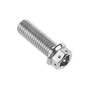 Wanyifa Titanium Flange Hex Head Bolt M8 15 20 25 30 35 40 45 50 55 60mm Screws Pack of 4 (M8x30mm, Silver)