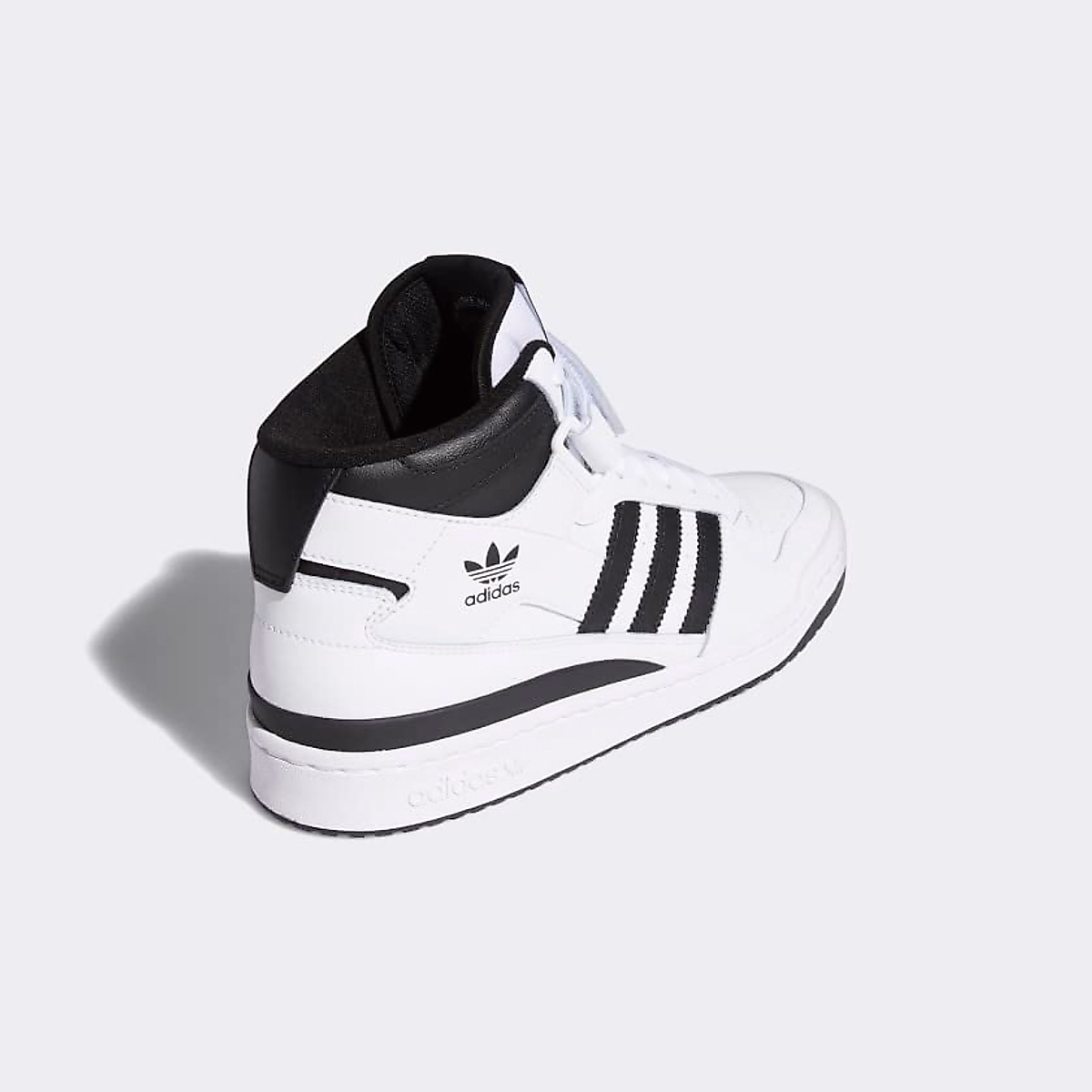 adidas Men's Forum Mid Sneaker, White/Black/White, 10