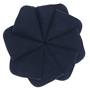 VeraSong Microfiber Dish Cloths Fast Drying Kitchen Cleaning Cloth Dish Rags Dust Cloths Ultra Absorbent Lint Free Washcloths with Poly Scrub Side 12inch x 12inch 8 Pack (Black)