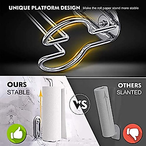 Paper Towel Holder Under Cabinet: 2 Pack SUS304 Stainless Steel Wall Mount Self-Adhesive Paper Towels Rolls for Kitchen (A-Wall-Mounted)