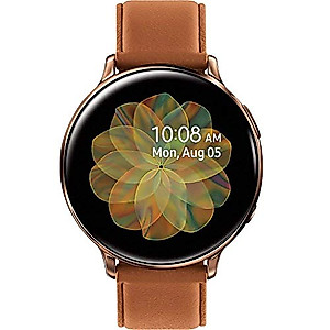 Samsung Original Galaxy Watch Active2 Enhanced Sleep Tracking Analysis Stainless Steel CASE (International Model) (Gold, 44mm) (Ren