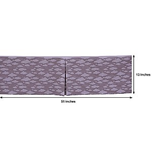 Bacati Clouds in The City Grey Clouds Crib/Toddler Bed Skirt Dust Ruffle, White/Grey