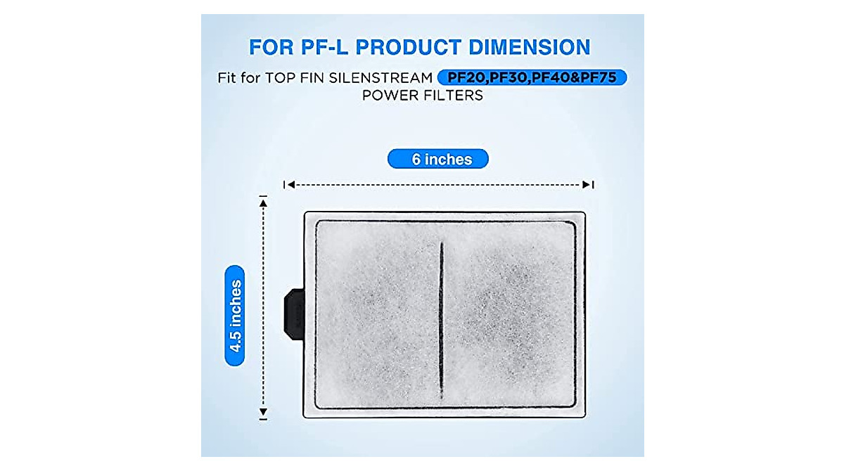 HiTauing 12 Packs Carbon Filter for Top Fin Filters