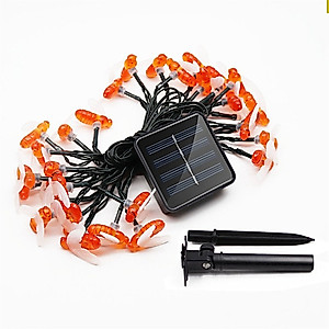 elecfan Waterproof Solar Fairy Lights 30 LEDs Honey Bee Creative Tree Haning String Lights,Garden Decoration Lamp Ideal for Patios, Homes, Wedding, Party, Christmas, Curtains, Outdoors - Warm White