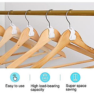 Clothes Hanger Connector Hooks Hangers Space Saving for Wardrobes White Pack of 20