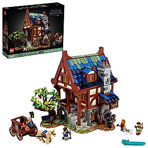 LEGO Ideas Medieval Blacksmith 21325 Building Set, Model Kit for Adults to Build, Collectible Display House with Workshop, Home Décor Gift Idea