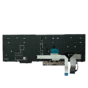 Replacement Keyboard for Lenovo Thinkpad E580 E585 E590 L580 L590 T590 P52 P53 P72 P73 SN20P34095 01YP560 with Backlit Point LA Latin Layout