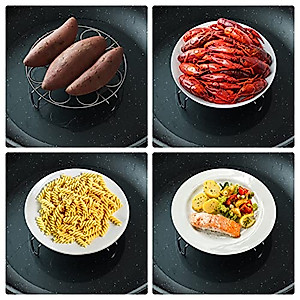 GSlife Egg Steamer Rack - Stainless Steel Trivet for 6, 8 Quart Pressure Cooker, Compatible for Instant Pot Accessories, Cooks 18 Eggs, Stackable Steaming Holders for Eggs, 2 Packs